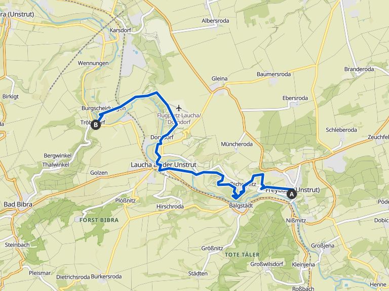 Etappe 8: Von Freyburg an der Unstrut nach Tröbsdorf – Feengrotten ...